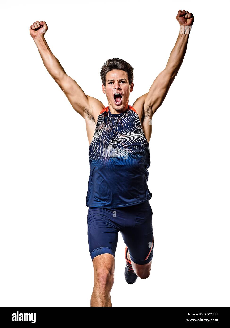 Male running front view Cut Out Stock Images & Pictures - Alamy