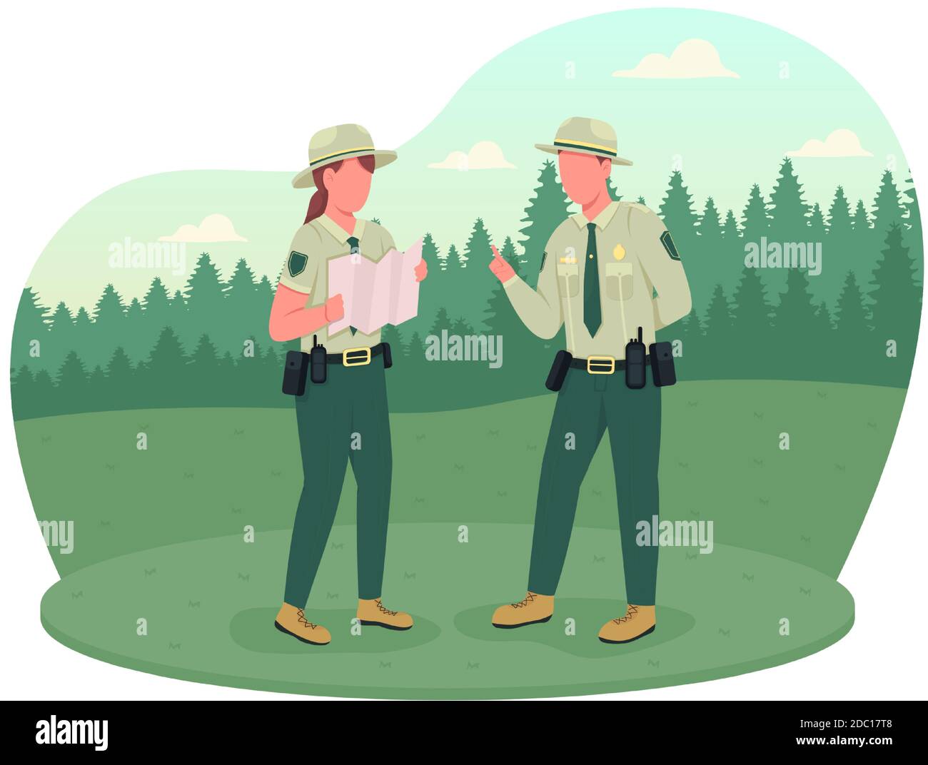 Environmental police 2D vector web banner, poster Stock Vector Image ...
