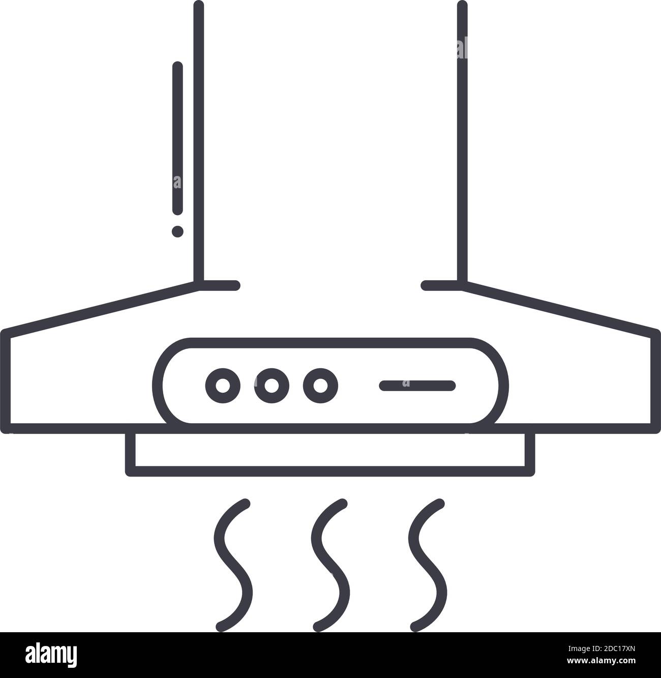 Cooker hoods icon, linear isolated illustration, thin line vector, web ...