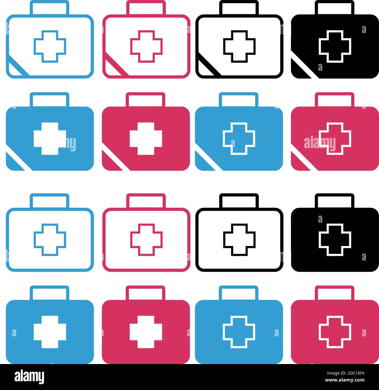 Vector Set of medical icons vector for web design and mobile. Colored ...