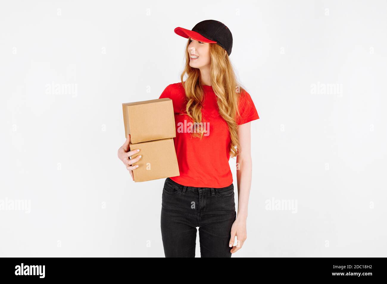 Courier girl hi-res stock photography and images - Alamy