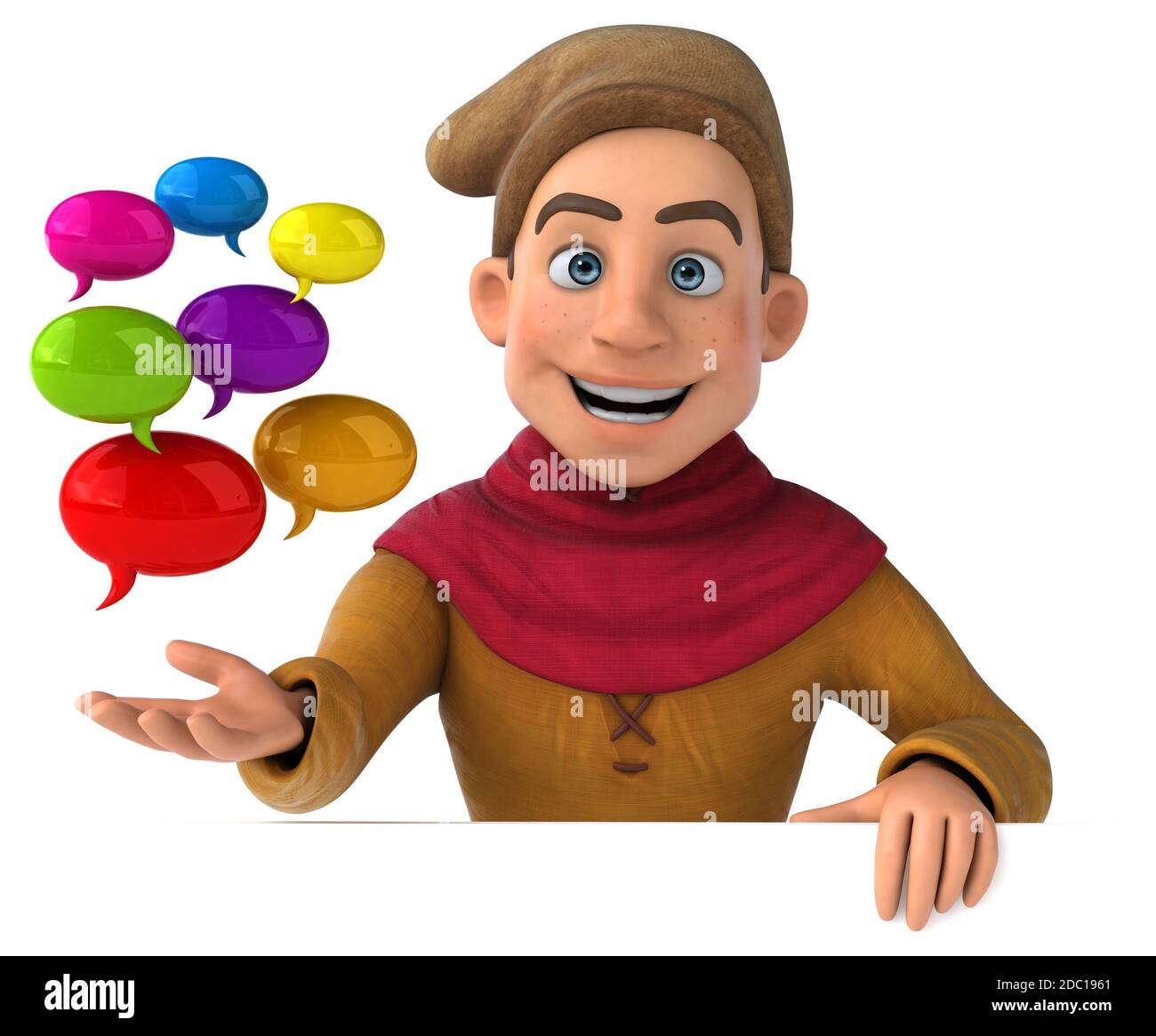 3D Illustration of a medieval historical character Stock Photo - Alamy