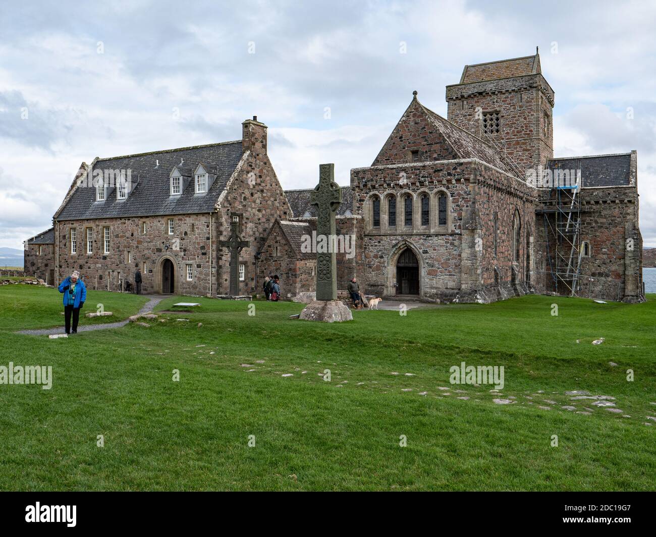 Iona Abbey on the Isle of Iona Scotland. Thought to be the where the ...