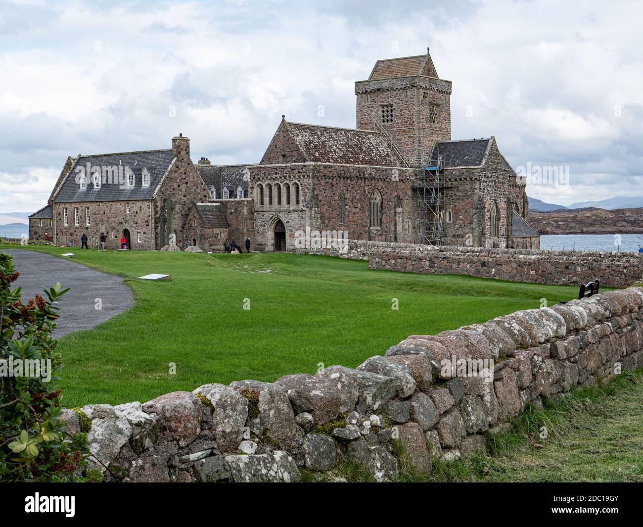 Iona Abbey on the Isle of Iona Scotland. Thought to be the where the ...