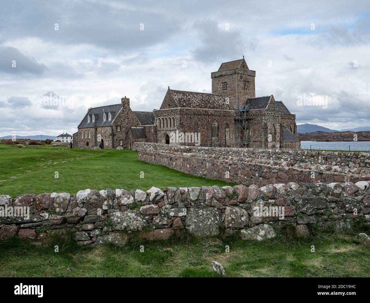 Iona Abbey on the Isle of Iona Scotland. Thought to be the where the ...