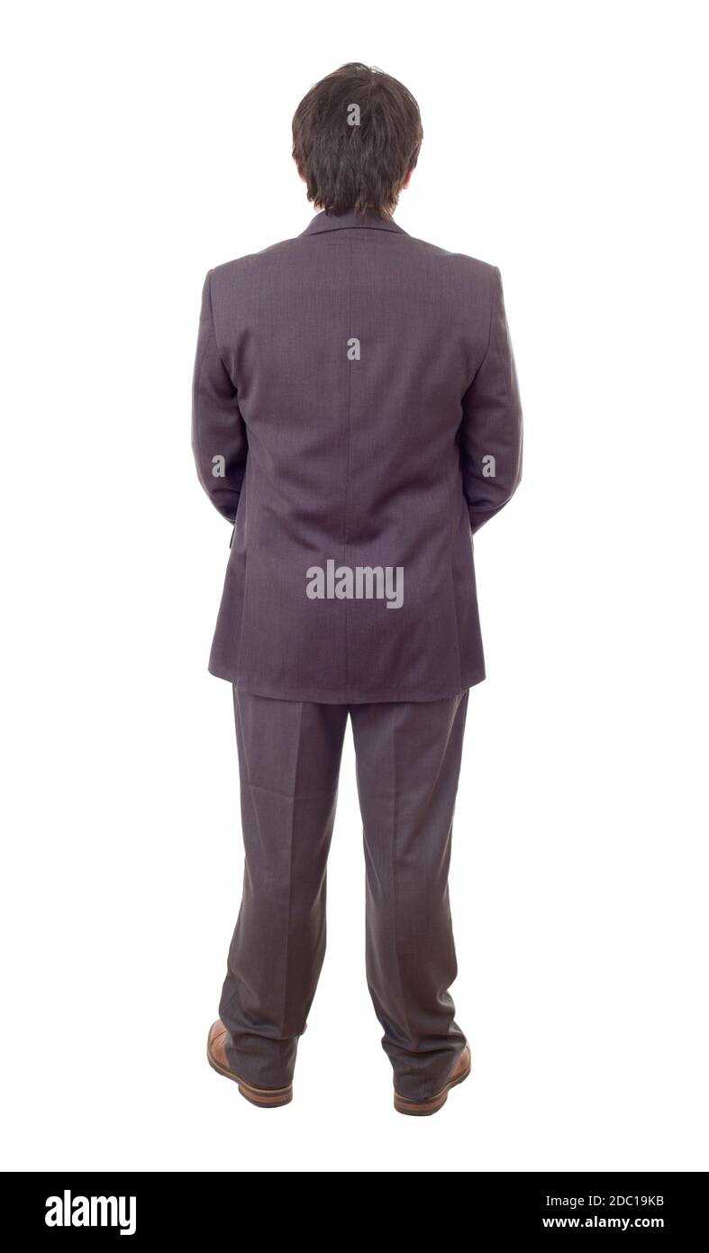 Back view of a business man full length, isolated Stock Photo - Alamy
