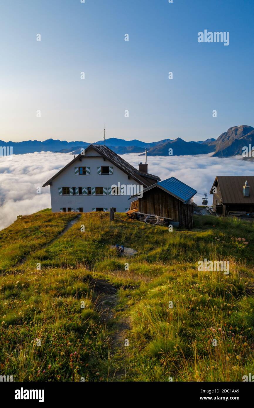 Mountain Hut in the Austria Alps Stock Photo - Alamy