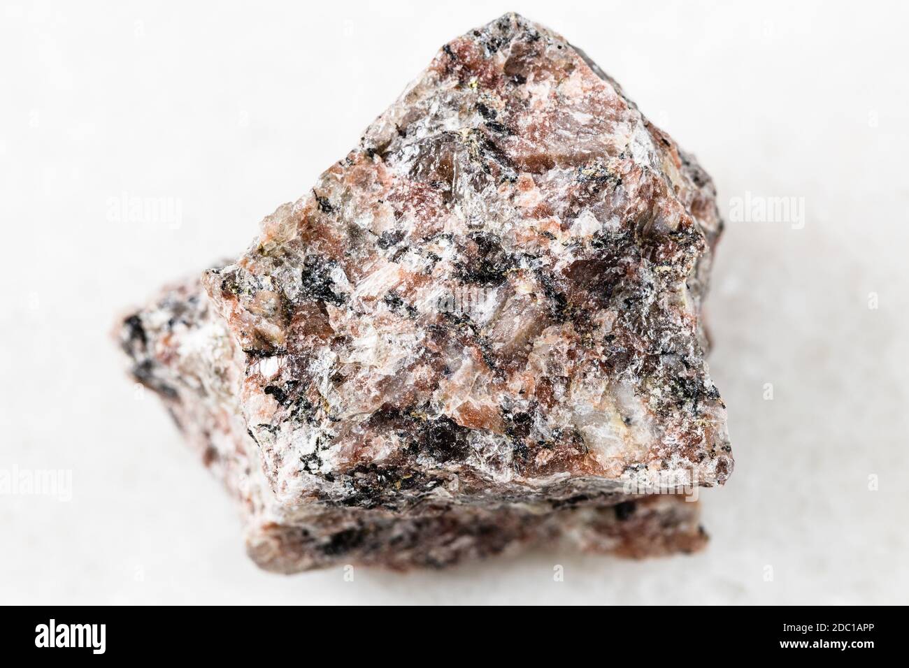 closeup of sample of natural mineral from geological collection ...