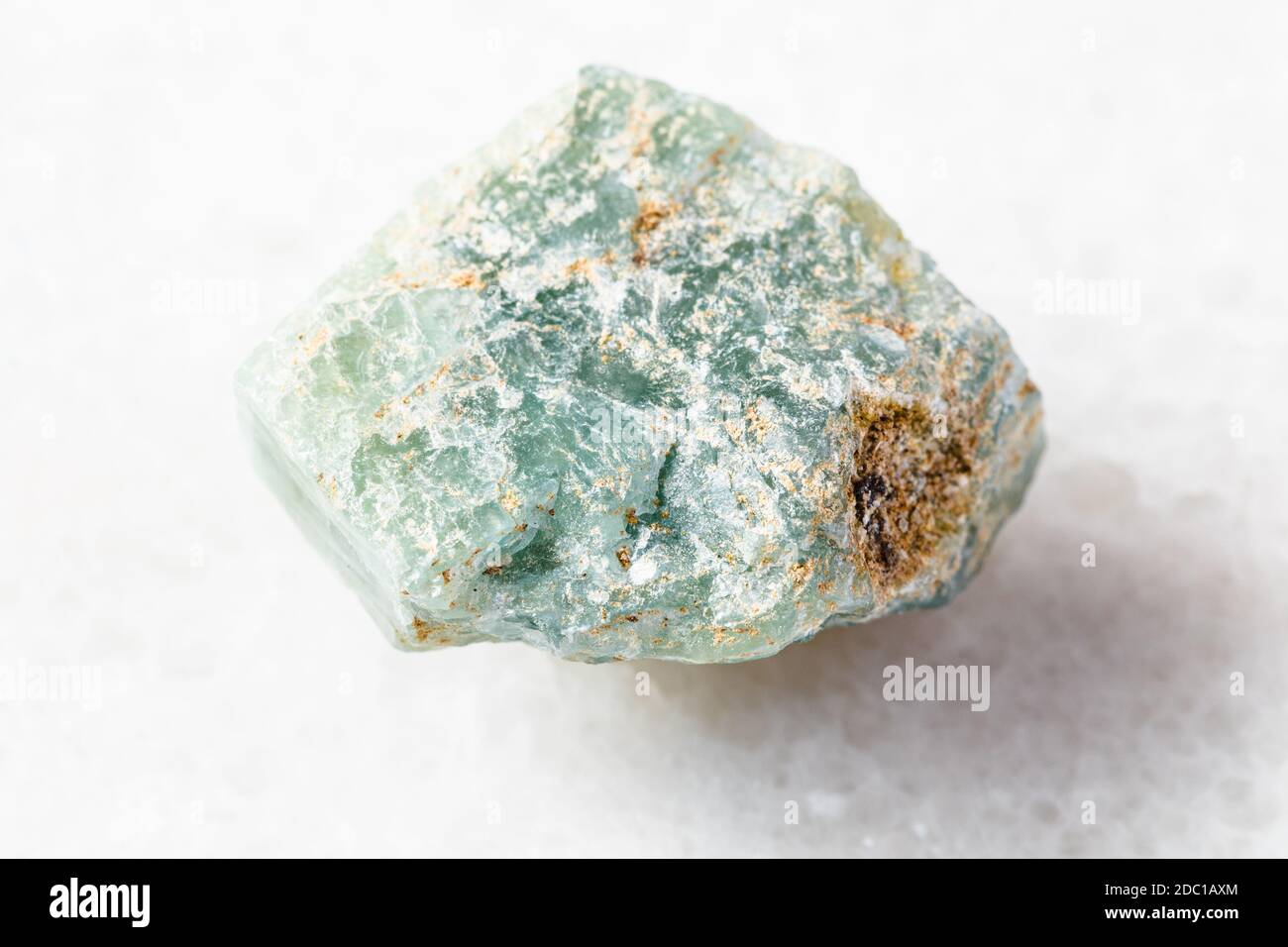 closeup of sample of natural mineral from geological collection - rough ...