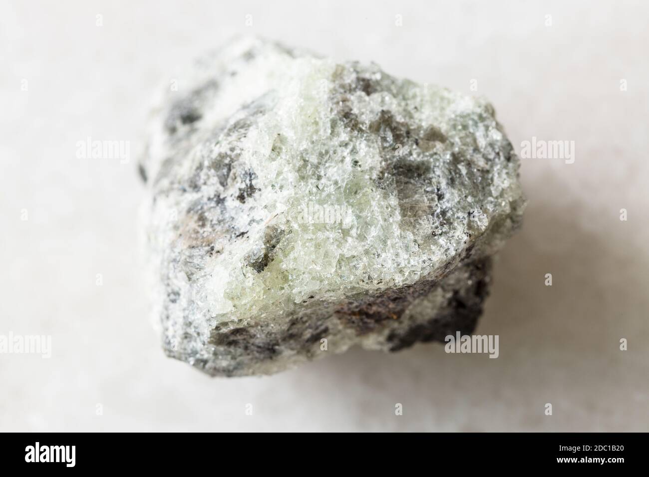 closeup of sample of natural mineral from geological collection - rough ...