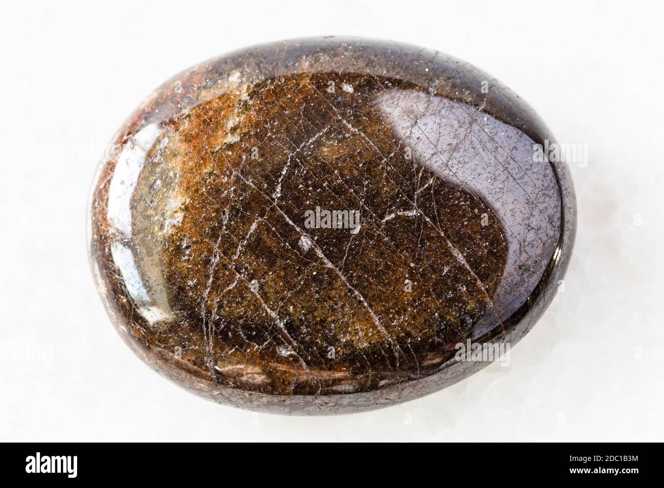 closeup of sample of natural mineral from geological collection ...