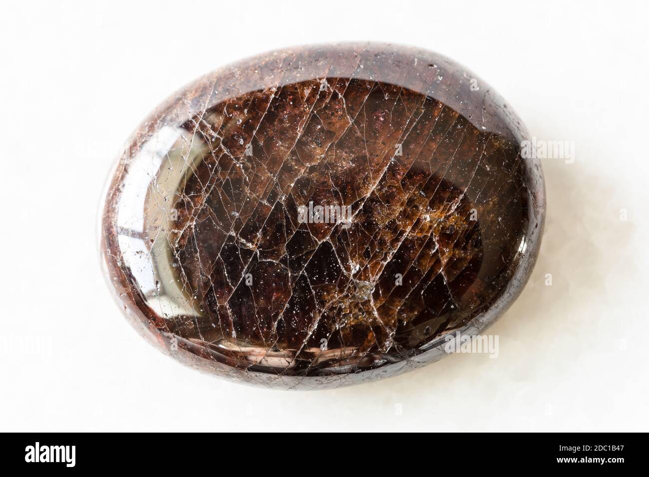 closeup of sample of natural mineral from geological collection ...