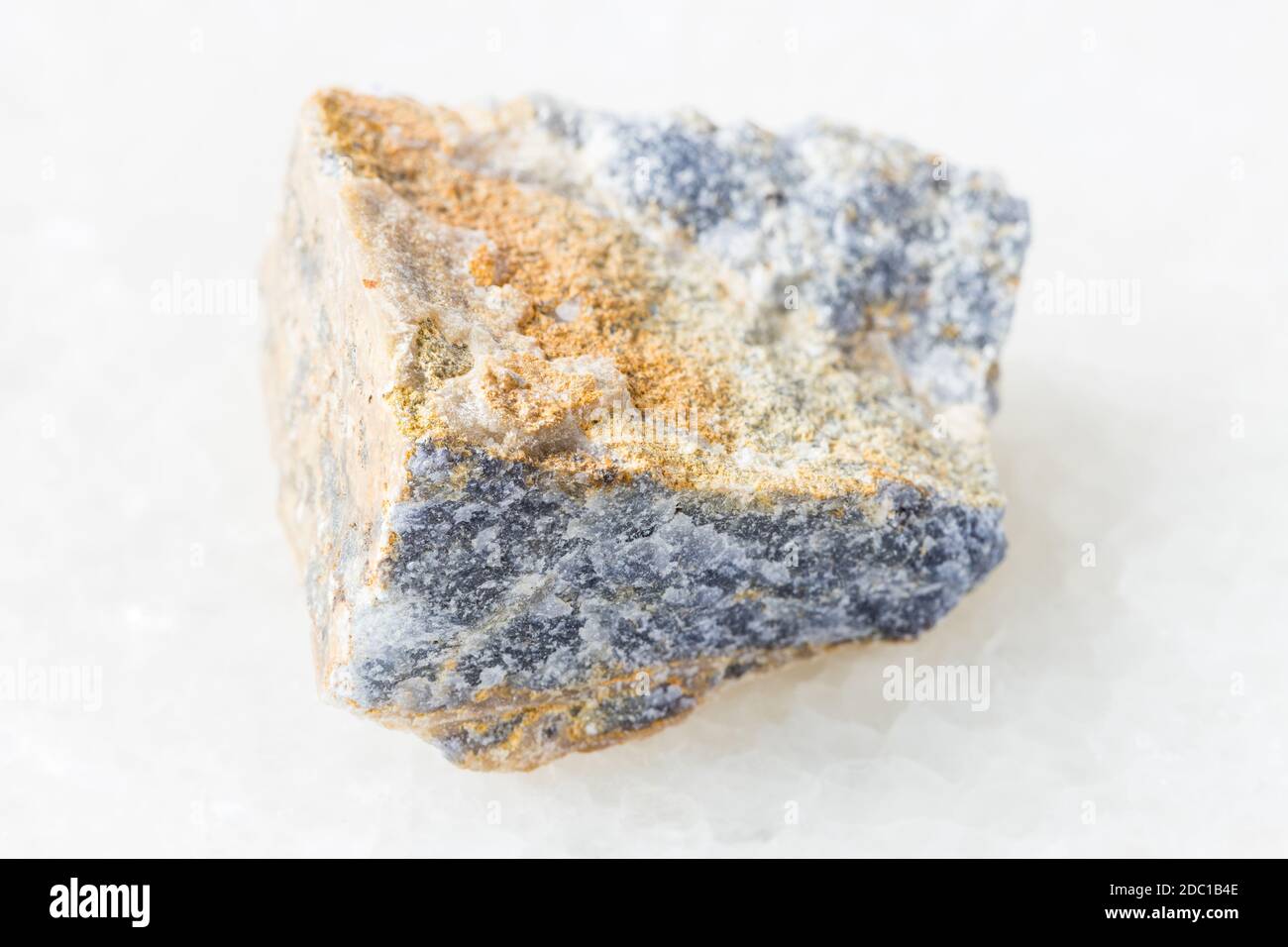 closeup of sample of natural mineral from geological collection ...