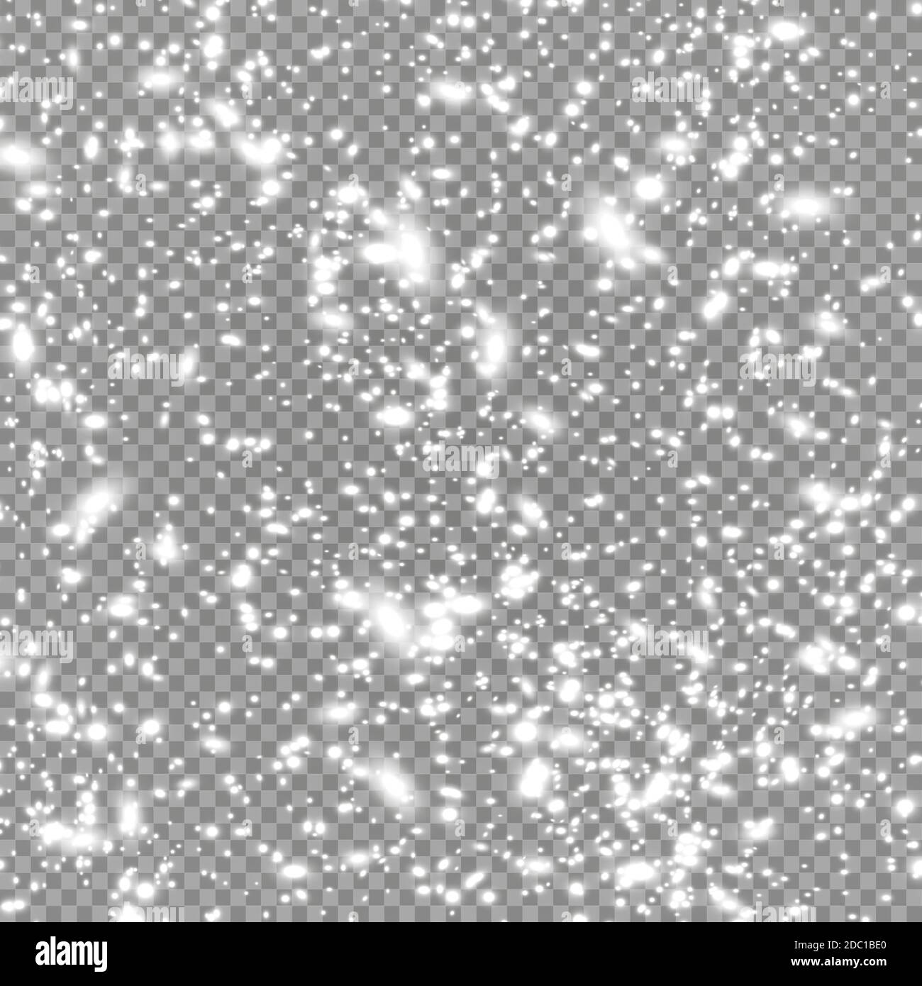 Vector heavy snowfall, snowflakes in different shapes and forms. Many ...