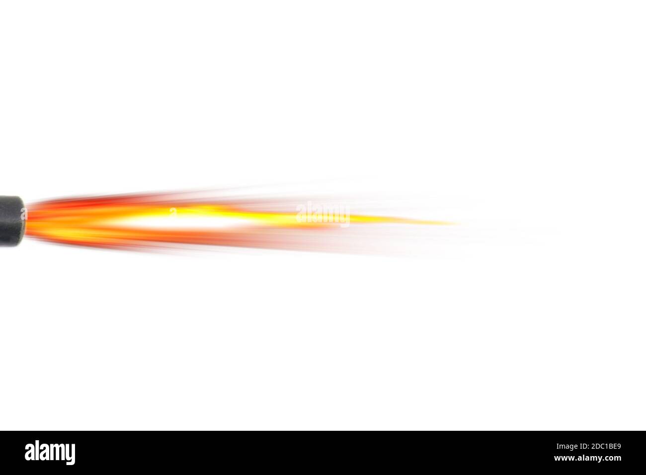 The sparks from the gun on a white background Stock Photo - Alamy