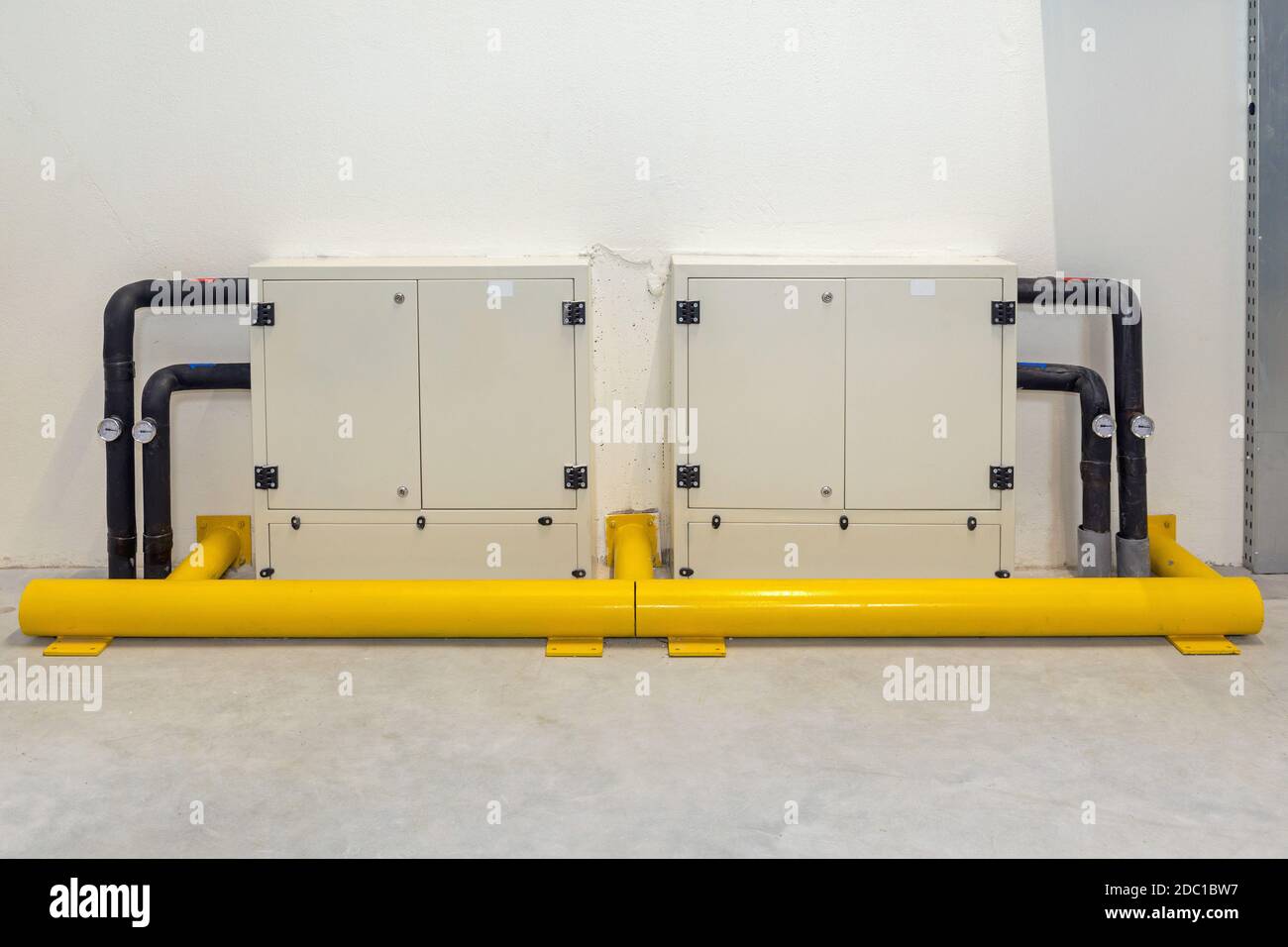 Gas Heating Control Units Cabinets in Factory Stock Photo - Alamy