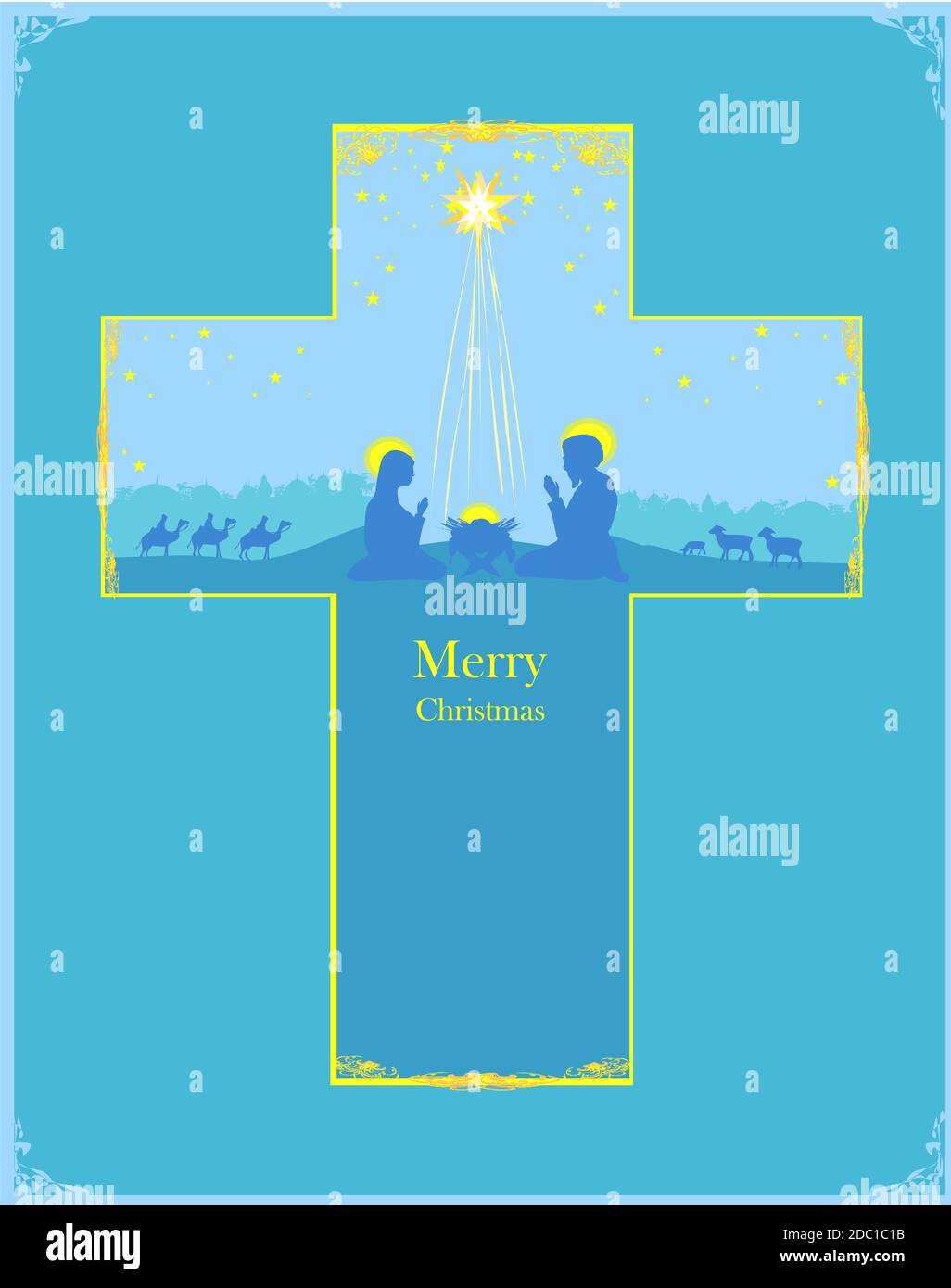 Birth of Jesus in Bethlehem - abstract card Stock Photo - Alamy