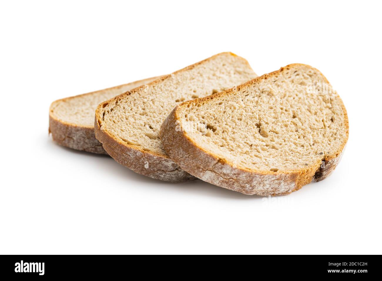 Sliced homemade bread isolated on white background Stock Photo - Alamy