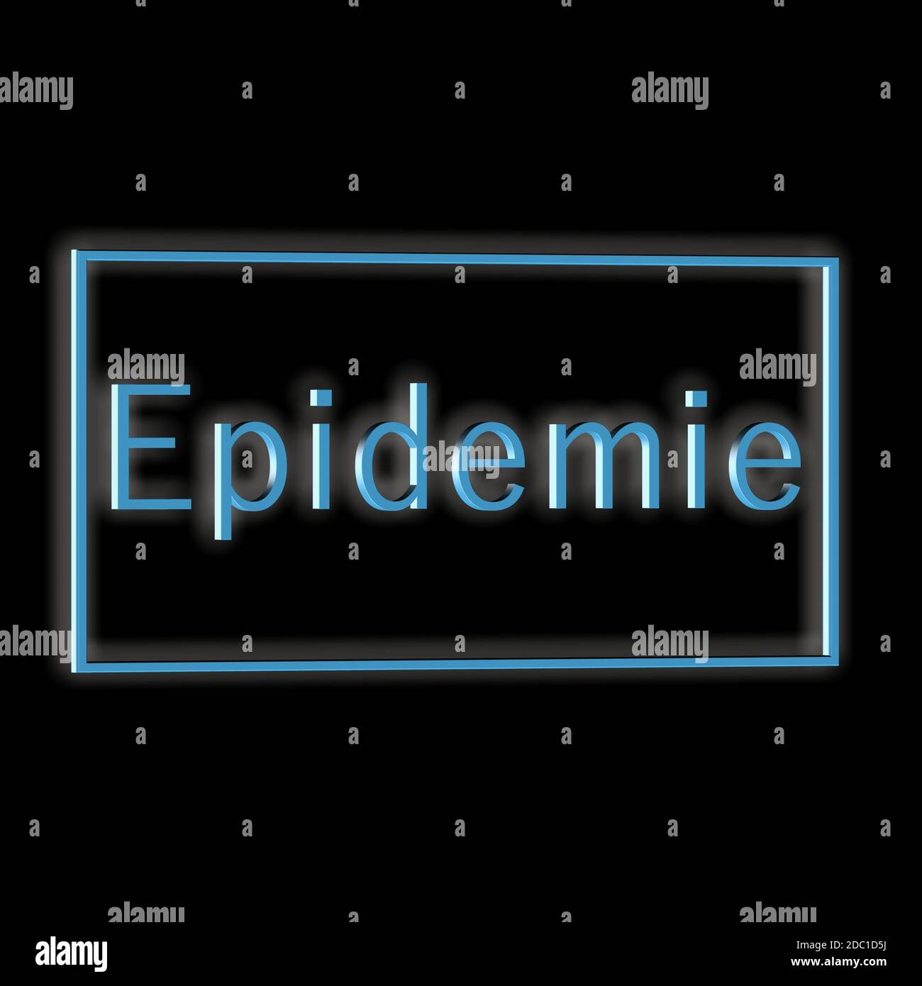 epidemic - Word or text as 3D illustration, 3D rendering Stock Photo ...