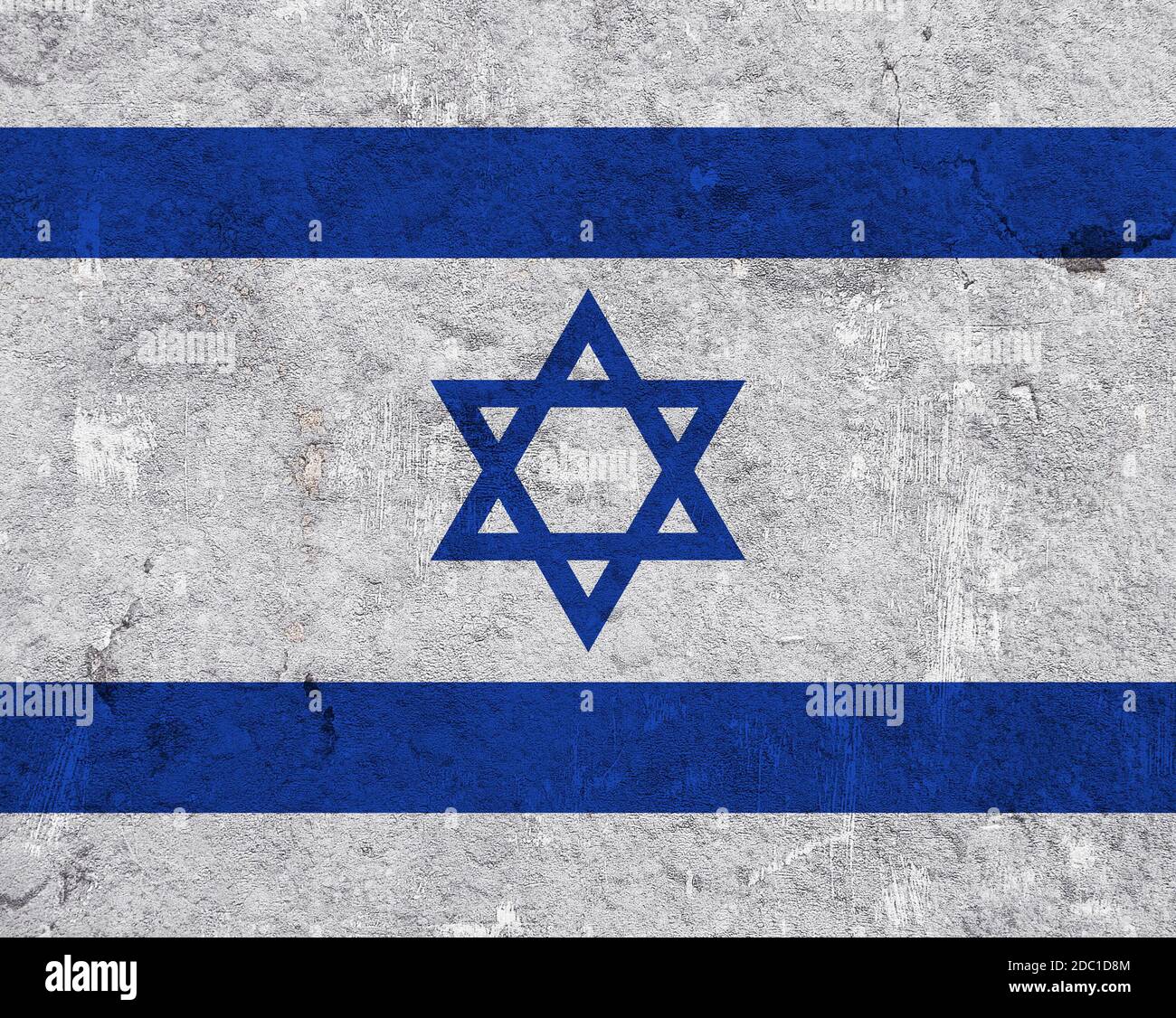 Flag of Israel on weathered concrete Stock Photo - Alamy