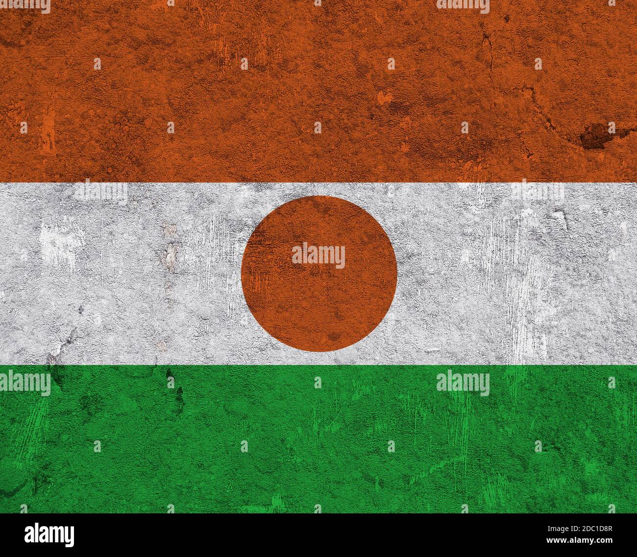 Flag of Niger on weathered concrete Stock Photo - Alamy