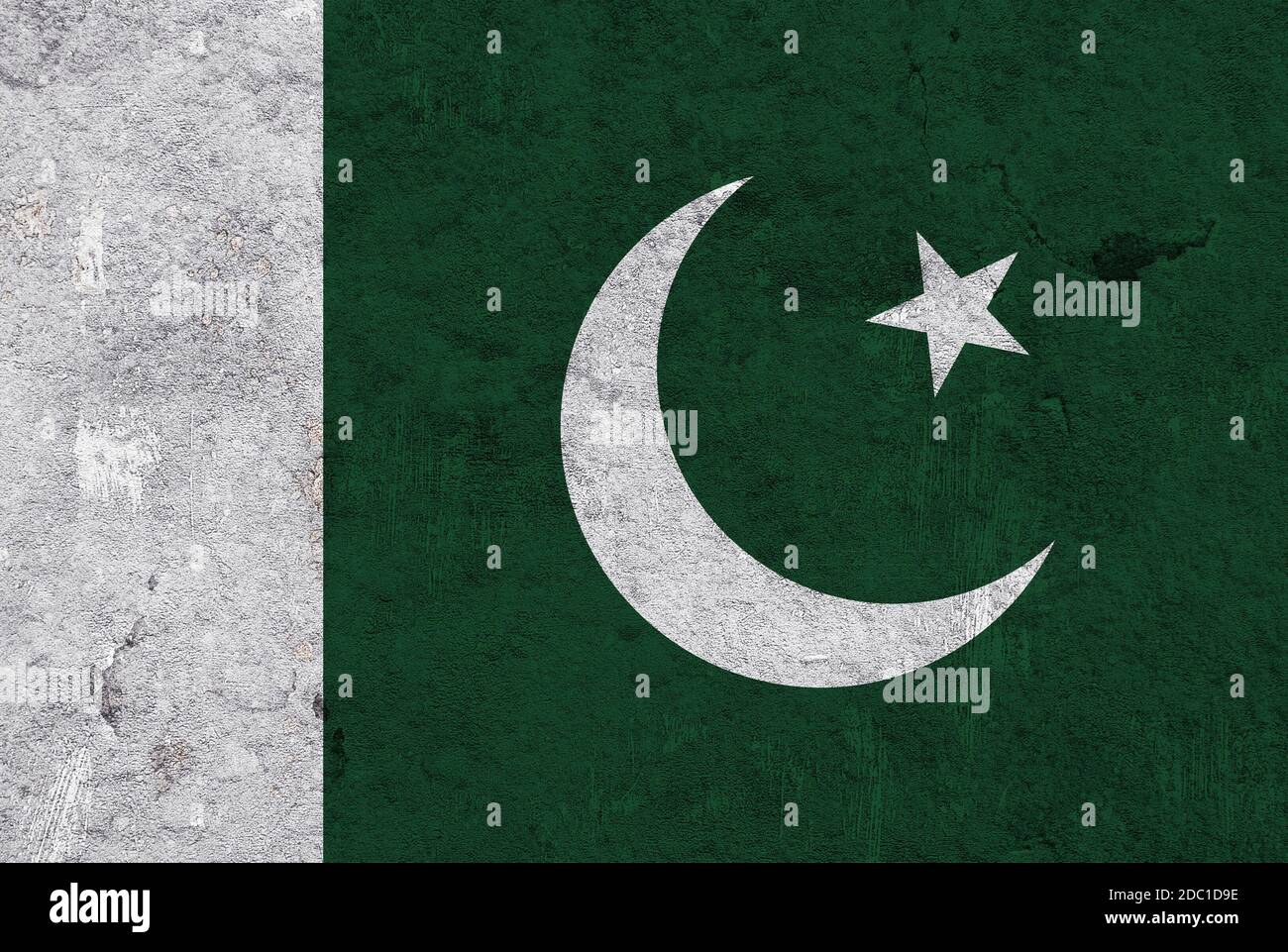 Flag of Pakistan on weathered concrete Stock Photo - Alamy