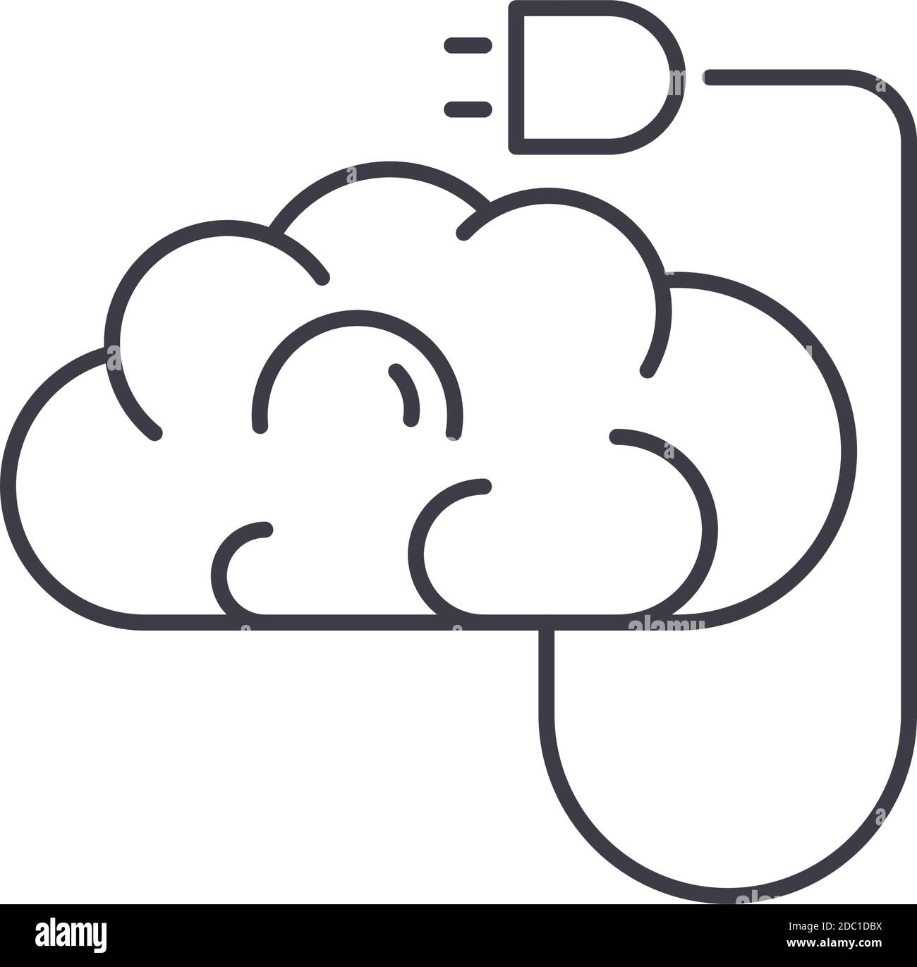 Complex thinking icon, linear isolated illustration, thin line vector ...