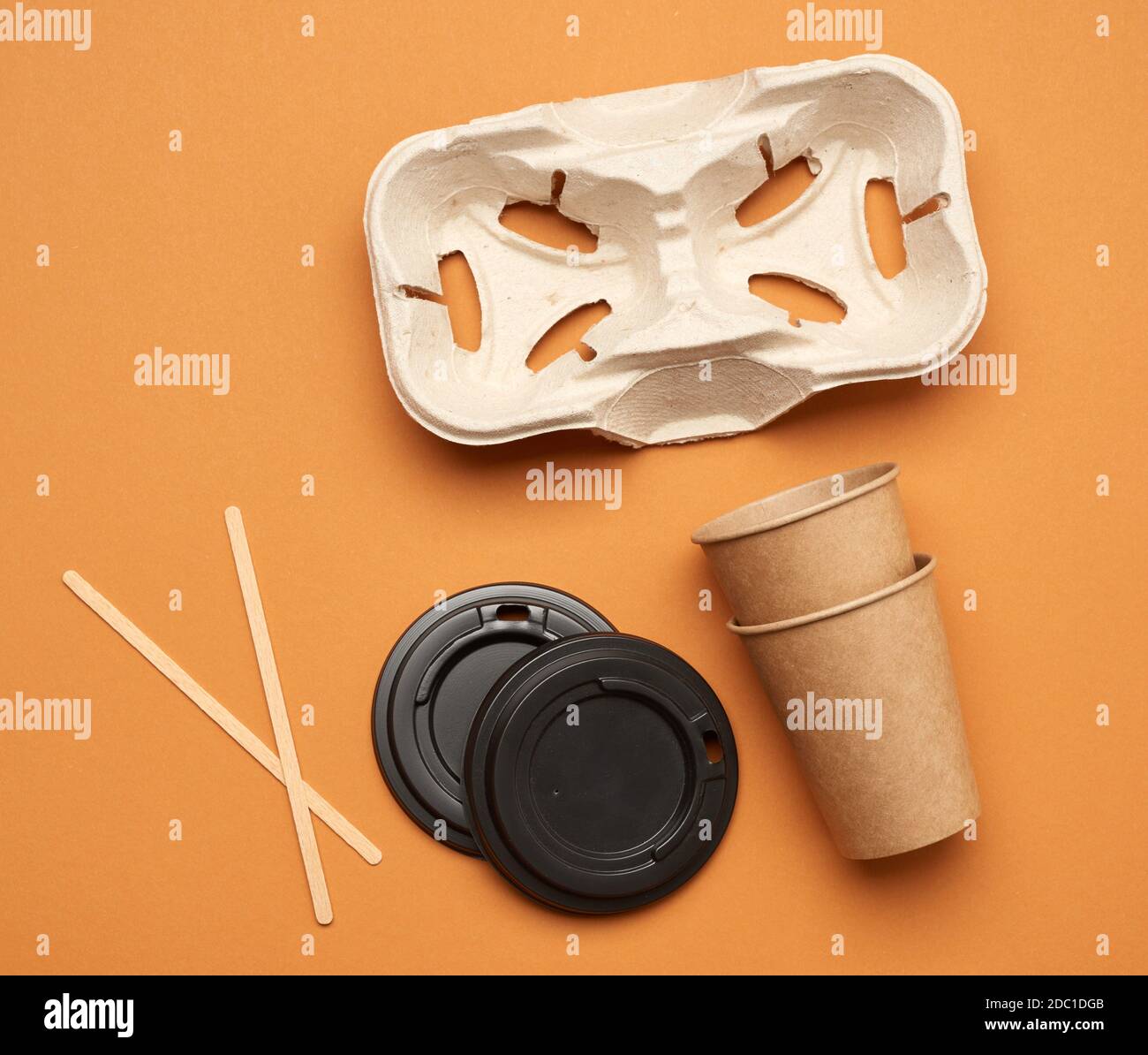 disposable paper cups from brown craft paper and recycled paper holders ...