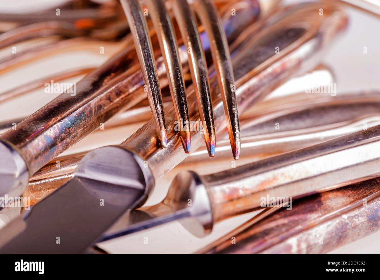silverware - a silver fork Stock Photo - Alamy