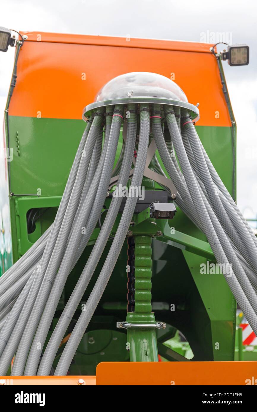 Drill Seeder Hoses Agriculture Machinery Equipment Stock Photo - Alamy