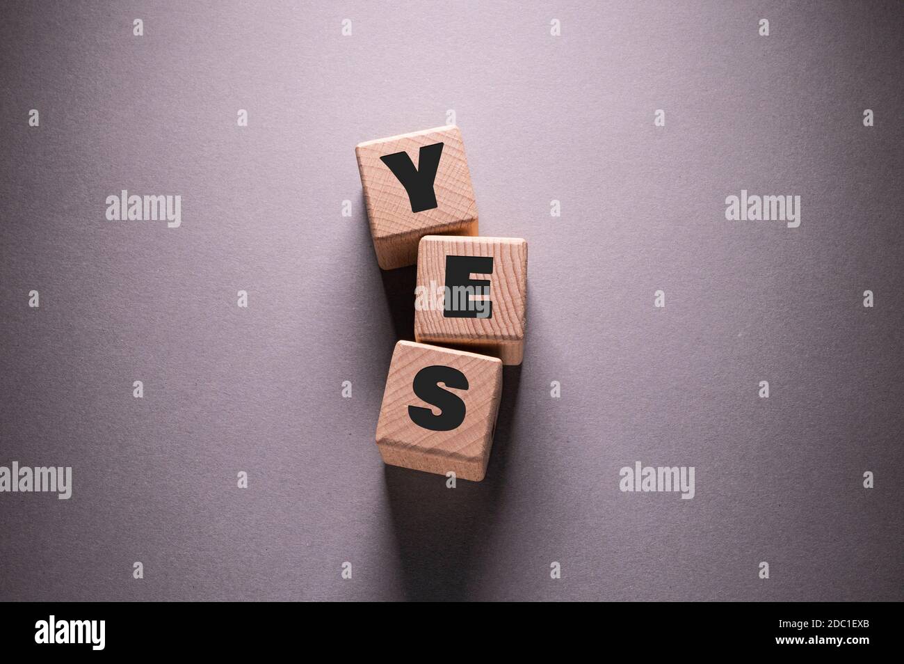Word yes written on red hi-res stock photography and images - Alamy