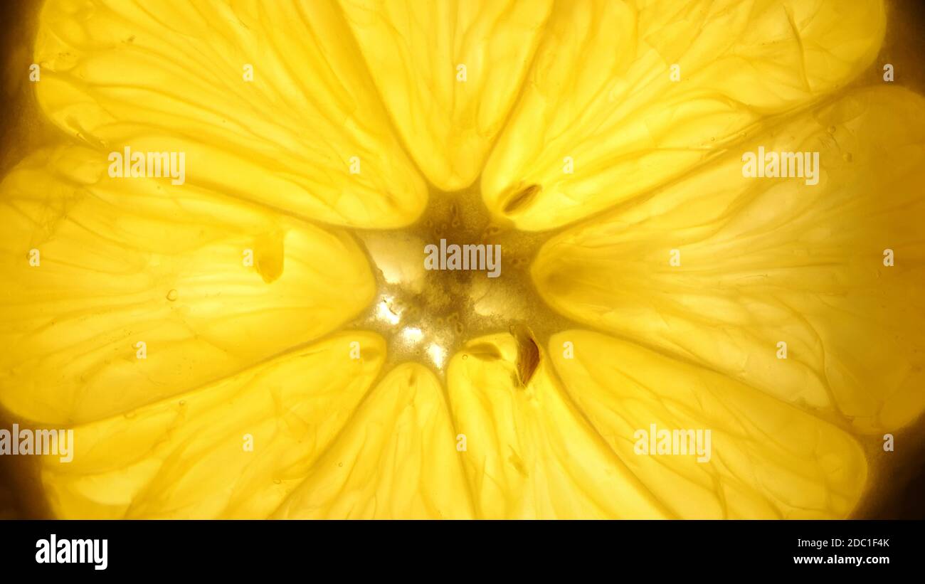 Part of the lemon is lying. a piece of citrus cut off Stock Photo - Alamy