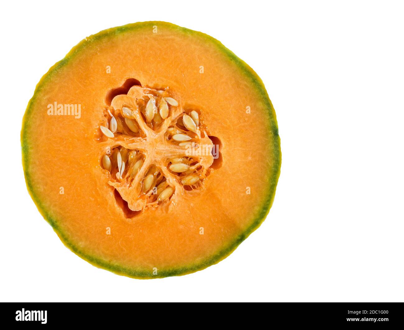 Half melon isolated on white background with copy space Stock Photo - Alamy