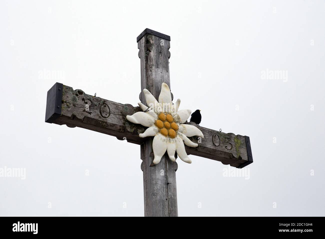 Alpine Cross for travelers in the Bavarian Alps close to Hitler's ...