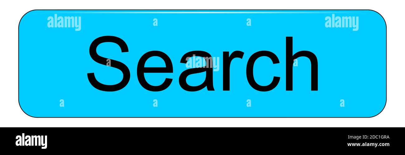 blue Search Button on white backround â€“ illustration Stock Photo - Alamy