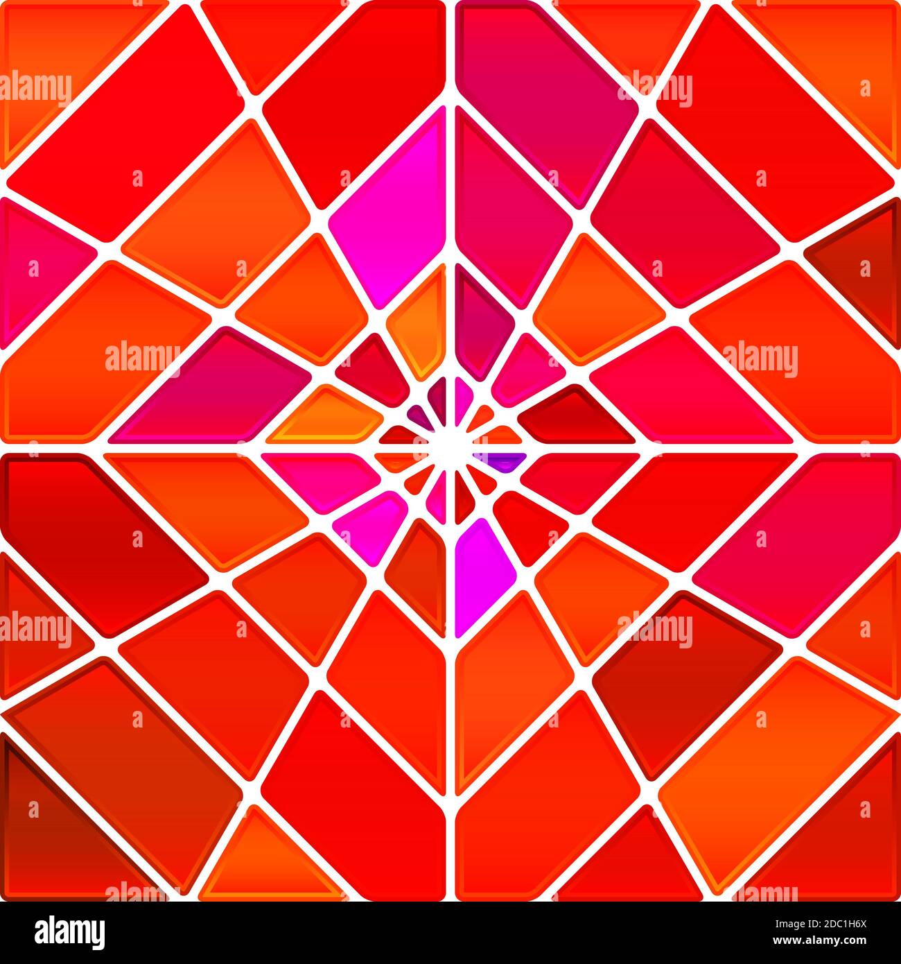 abstract stained-glass mosaic background - red rhombus Stock Photo - Alamy