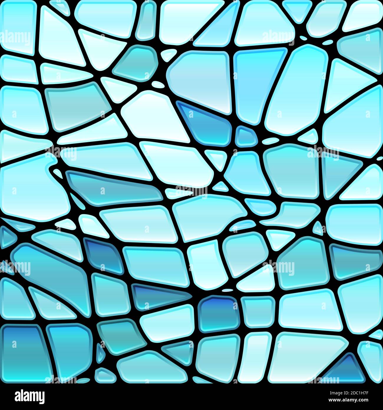 abstract stained-glass mosaic background - light blue Stock Photo - Alamy