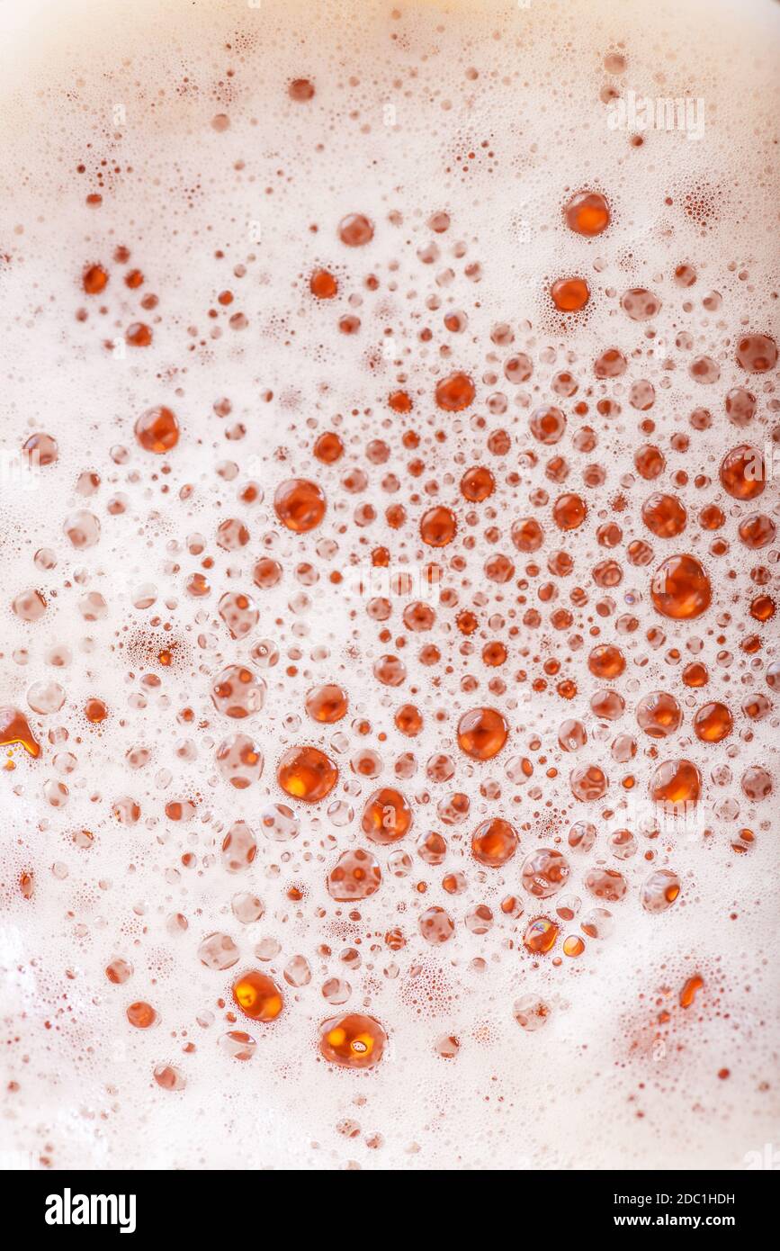 Light Beer with Bubbles and Foam Background. Beer Bubbles Texture Close ...