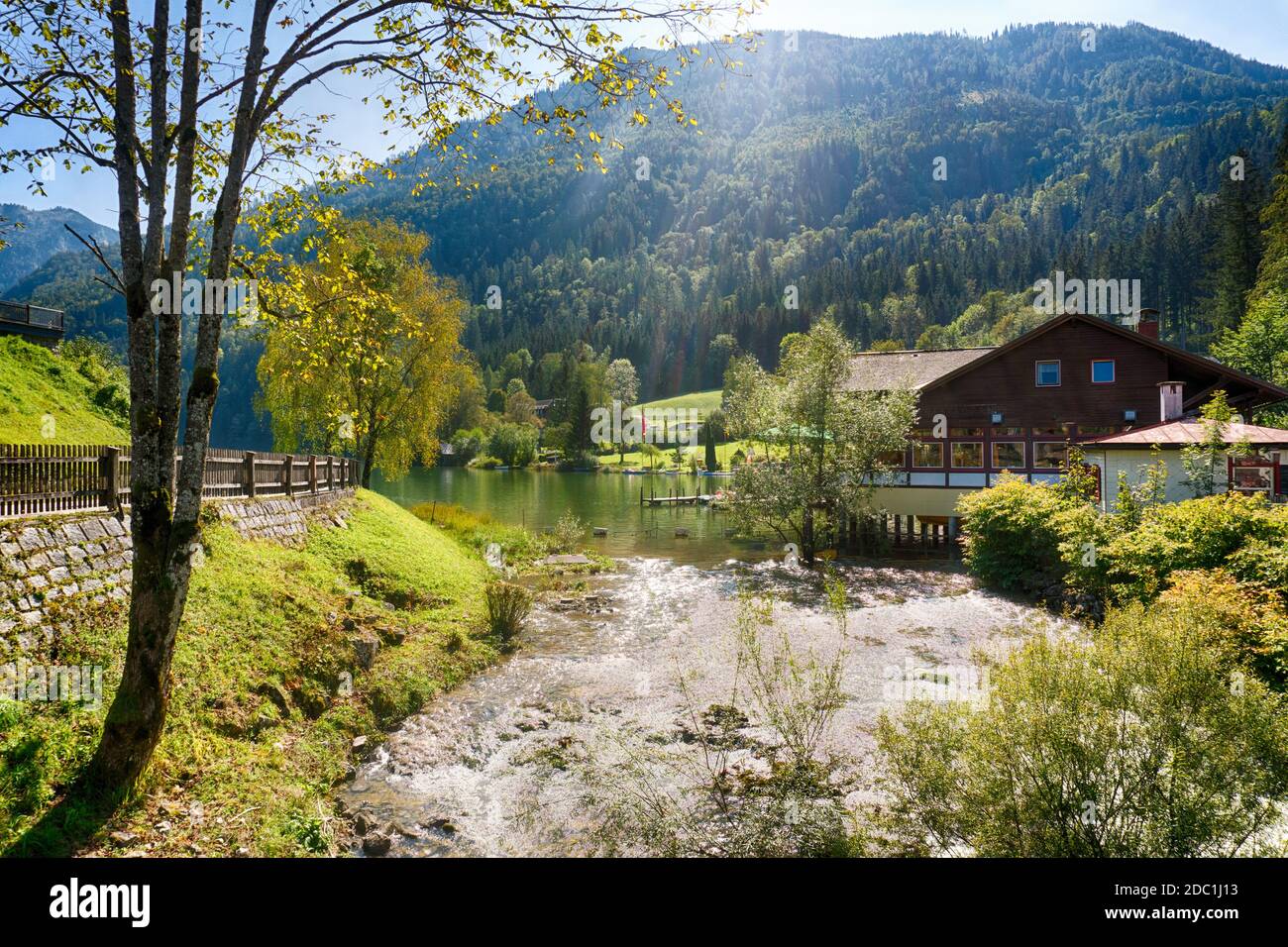 Lunzer See in the Ybbstal Alps. Idyllic lake in Lower Austria during ...