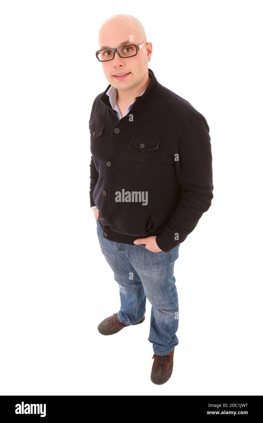 silly casual man full body, isolated Stock Photo - Alamy