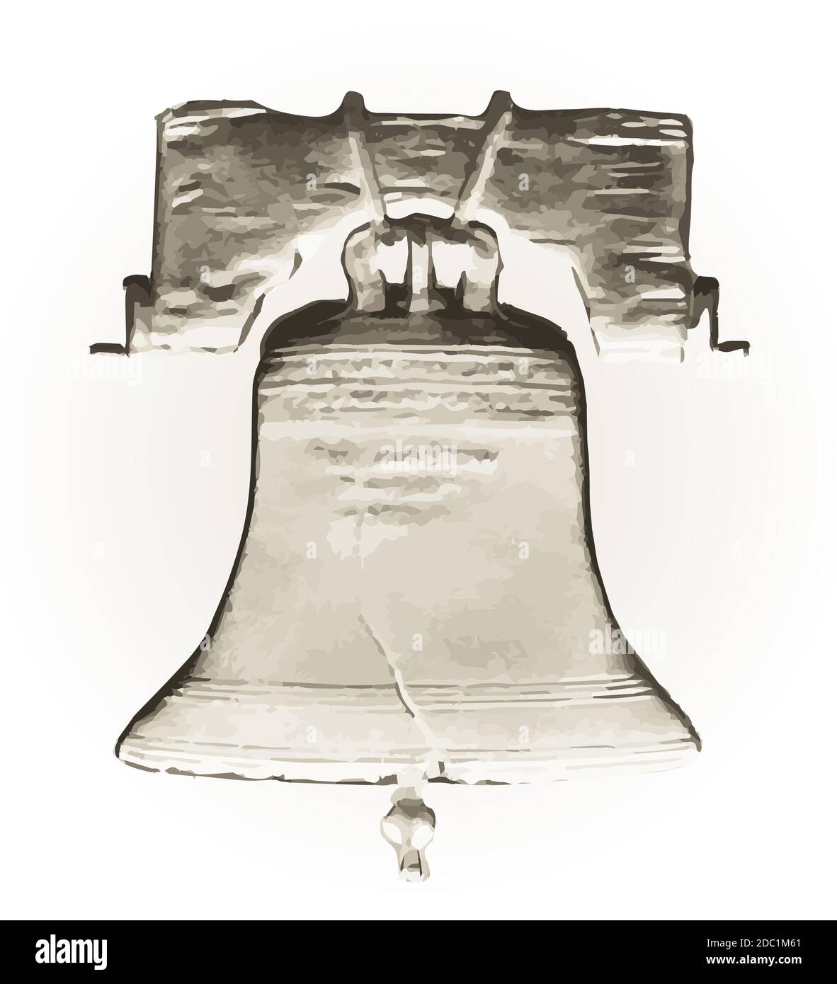 Abstract Liberty Bell over a white background Stock Photo - Alamy