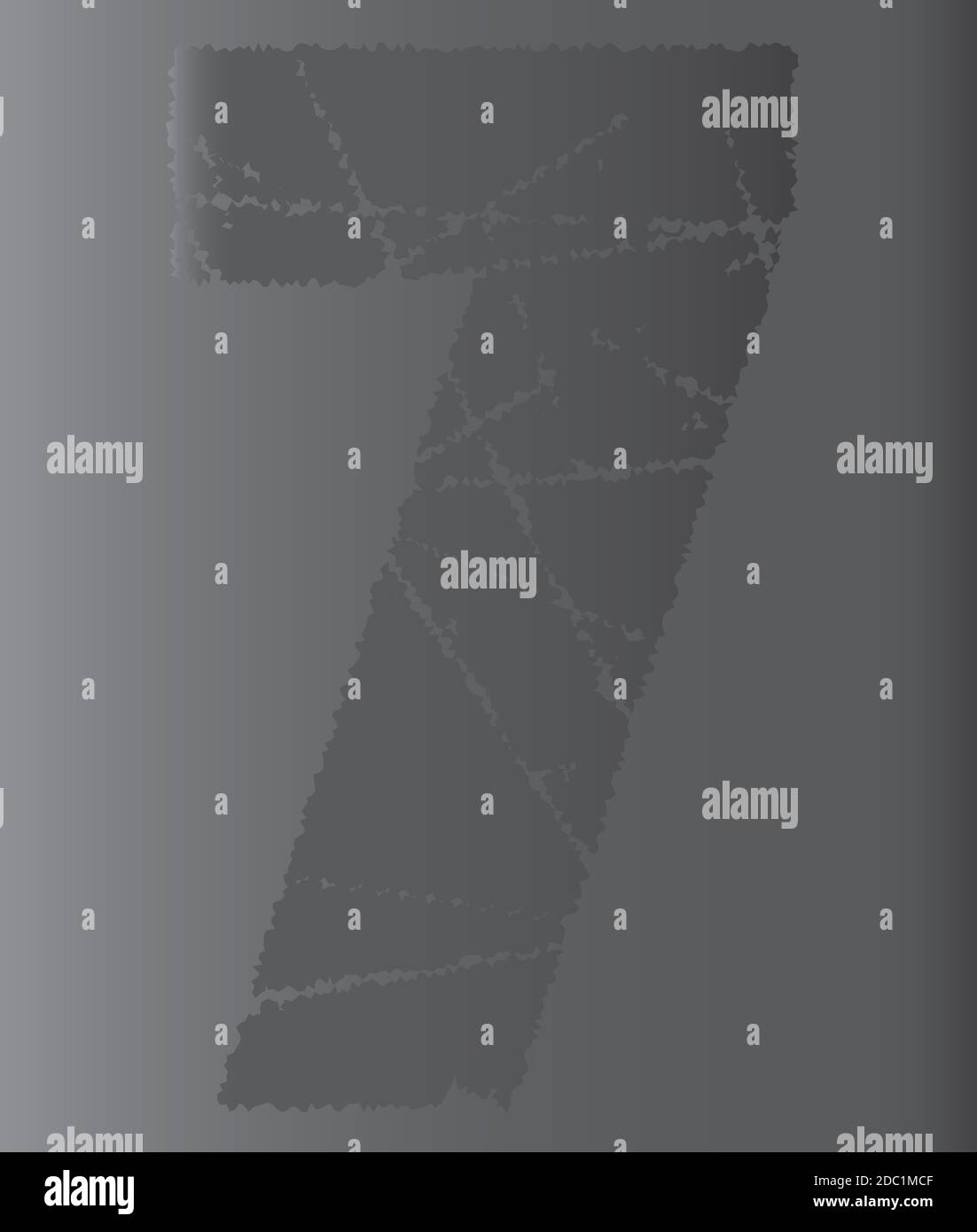 The number seven 7 over a grey background Stock Photo - Alamy