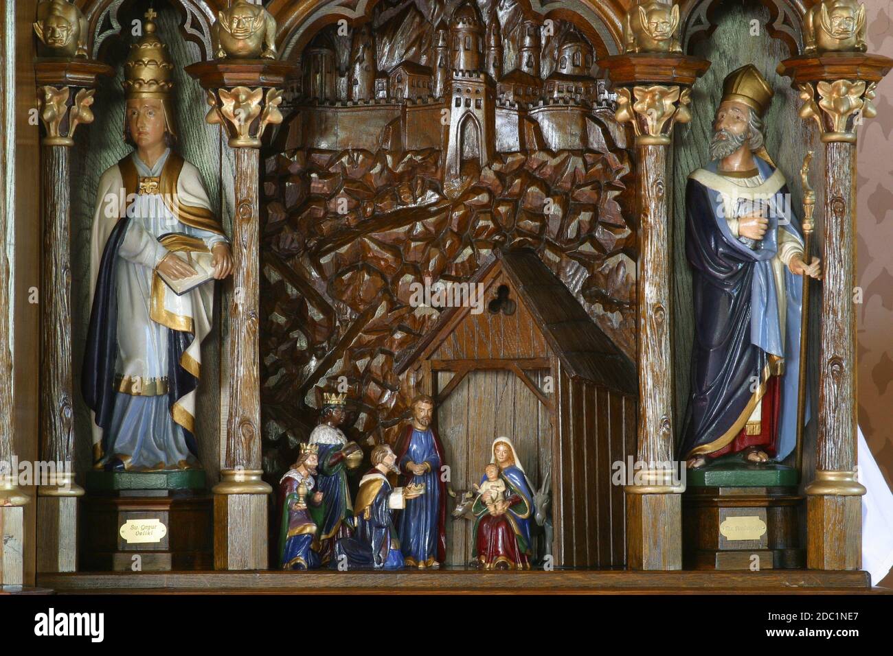 Nativity Scene, Adoration of the Magi Stock Photo - Alamy