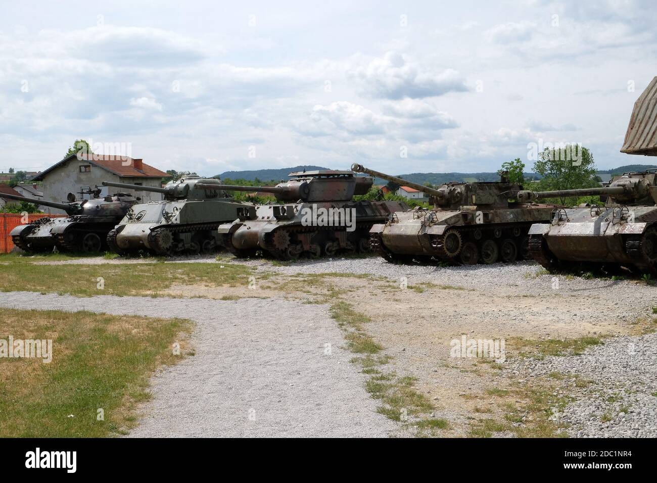 Military tanks Open air museum of the Croatian War of Independence ...