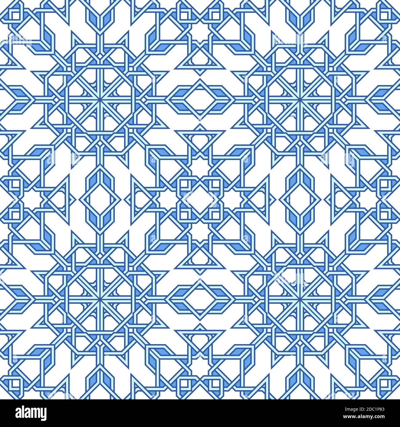 Intricate moorish eastern pattern. Seamless vector background. Plain colors - easy to recolor ...