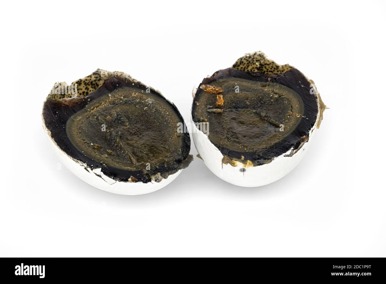 Egg Fermented, close up of asian cuisine isolated on white background ...