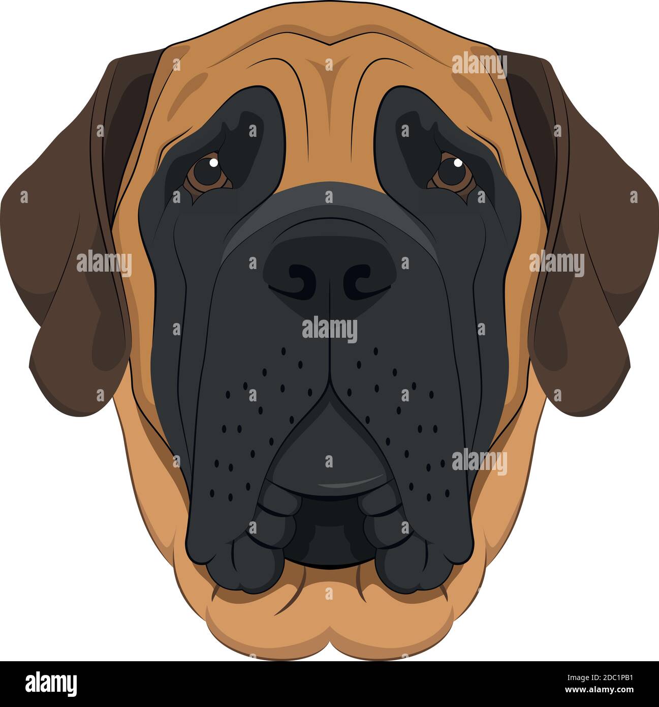 English mastiff puppy Stock Vector Images - Alamy