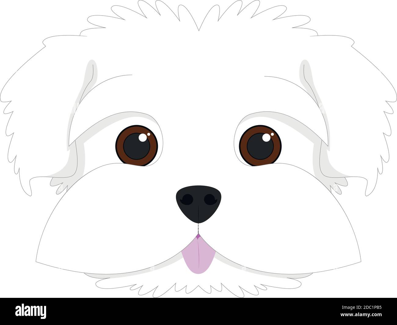 Maltese dog cartoon illustration hi-res stock photography and images ...