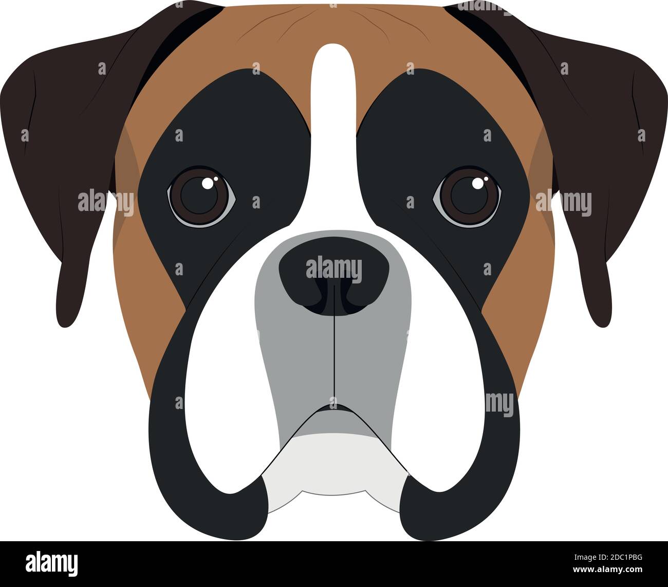 Boxer Dog Face Clipart