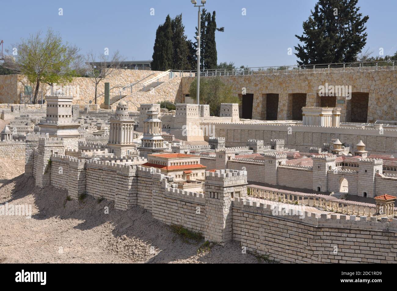 Model of olden jerusalem showing the temple hi-res stock photography ...